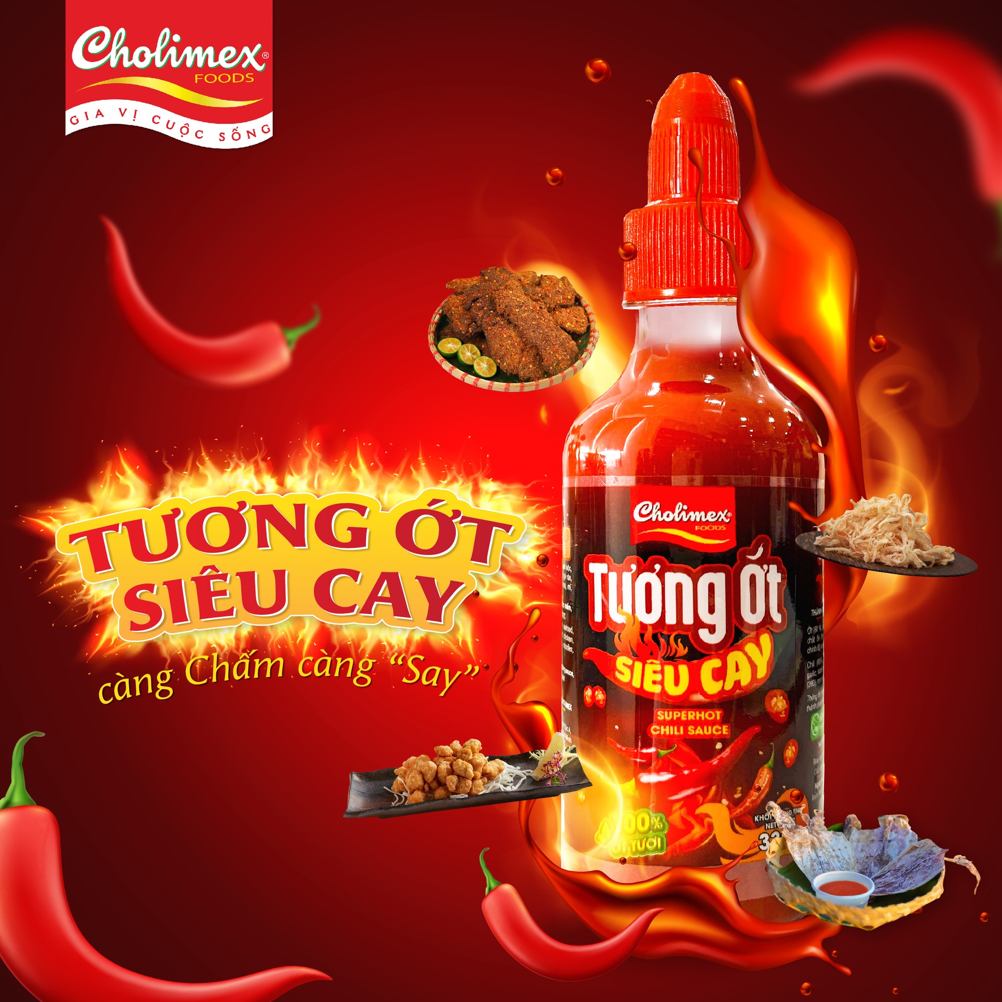 Cholimex Food - CHOLIMEX FOOD: TƯƠNG ỚT SIÊU CAY - CÀNG CHẤM CÀNG “SAY”