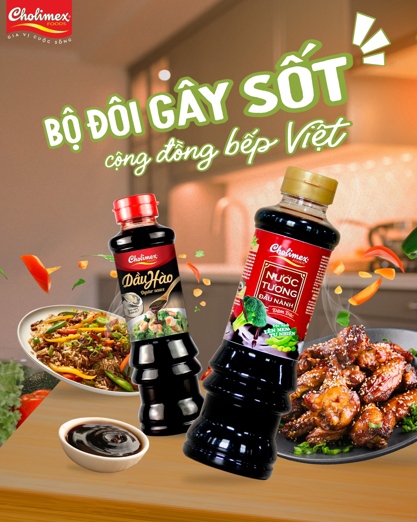 Cholimex Food - NƯỚC TƯƠNG ĐẬU NÀNH LÊN MEN VÀ DẦU HÀO CHOLIMEX - BỘ ...